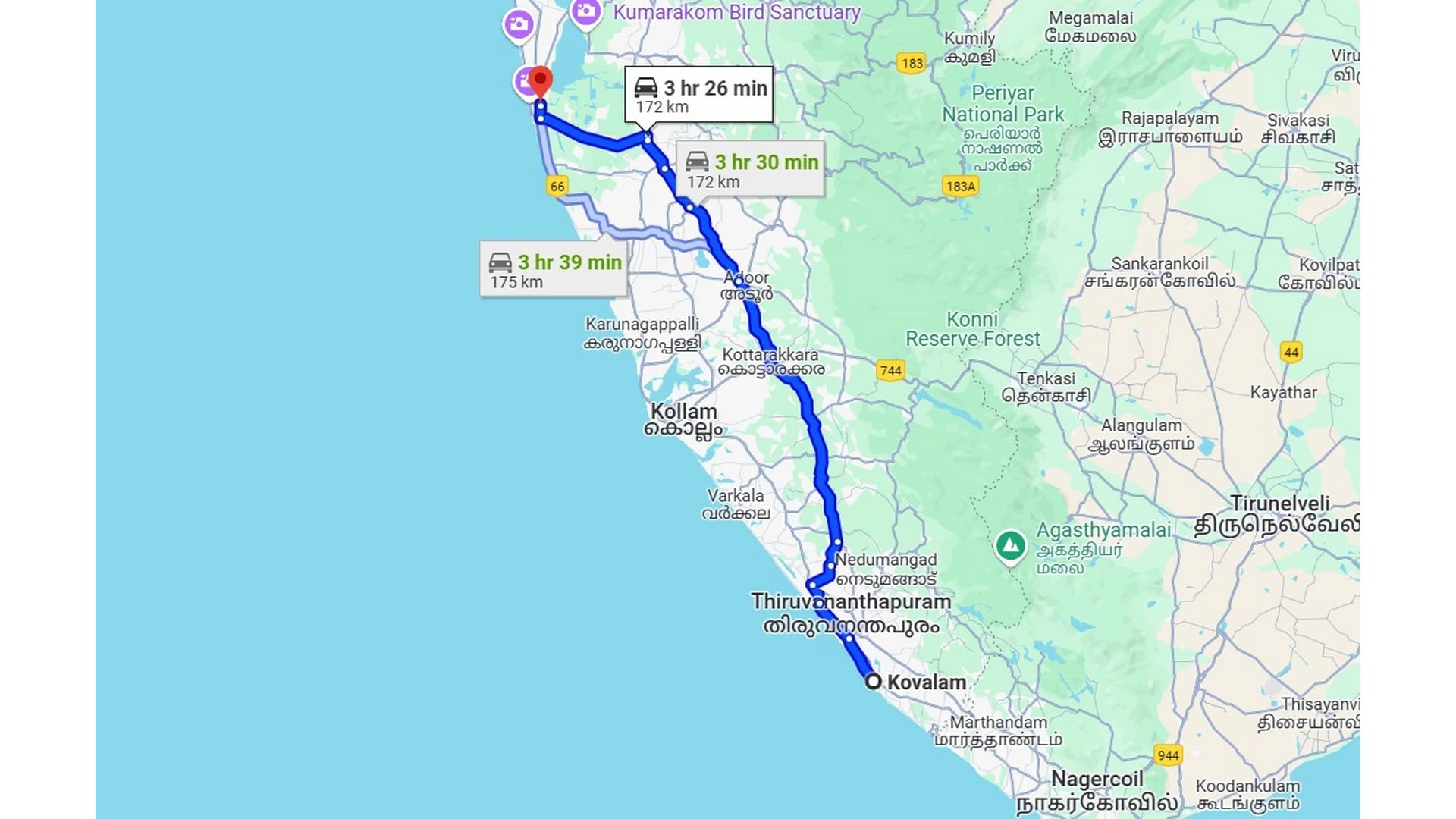How To Travel From Kovalam To Alleppey- Distance, Taxi Fare, Bus ...